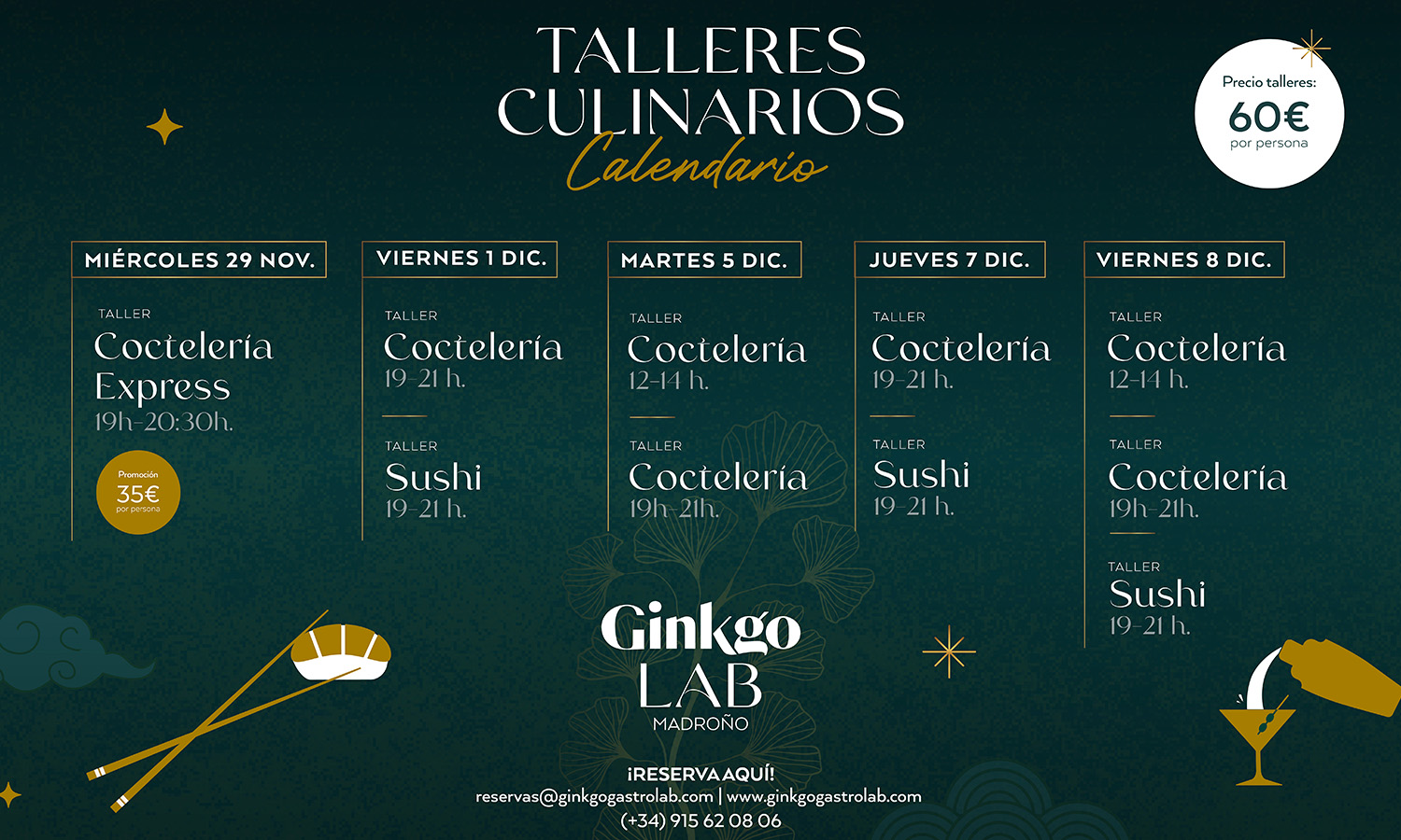 Restaurant Ginkgo LAB Madroño | VP El Madroño - Official Website